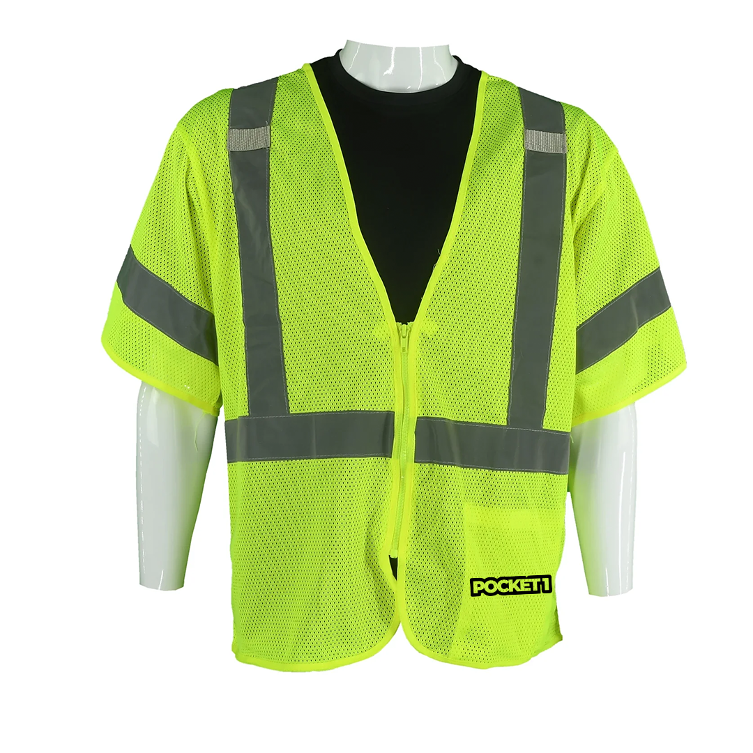 Custom Class 3 Hi-Vis Yellow Mesh Safety Vest – Limited Edition ...