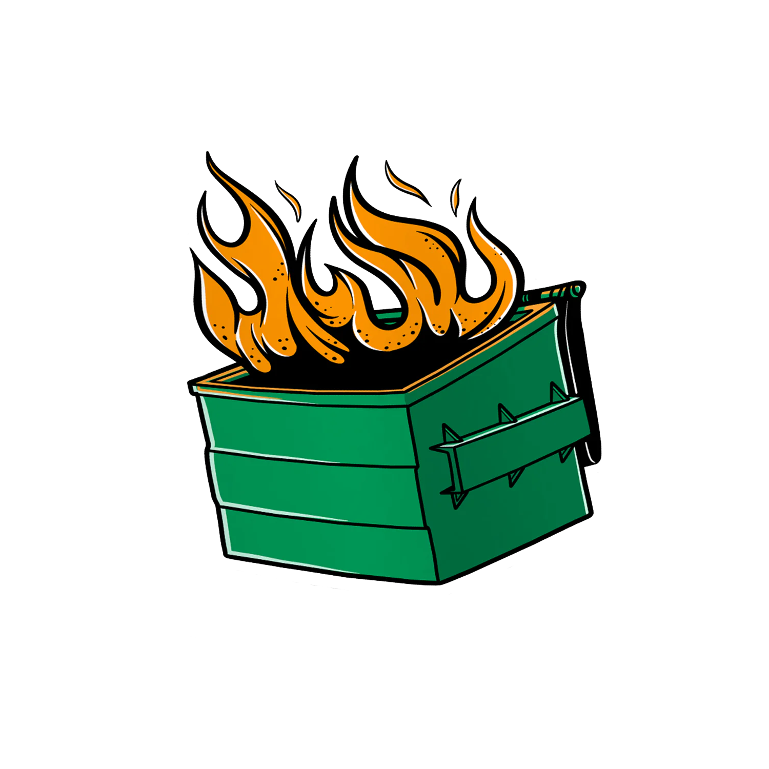 Dumpster fire!- Hard Hat Decal – Custom Safety USA