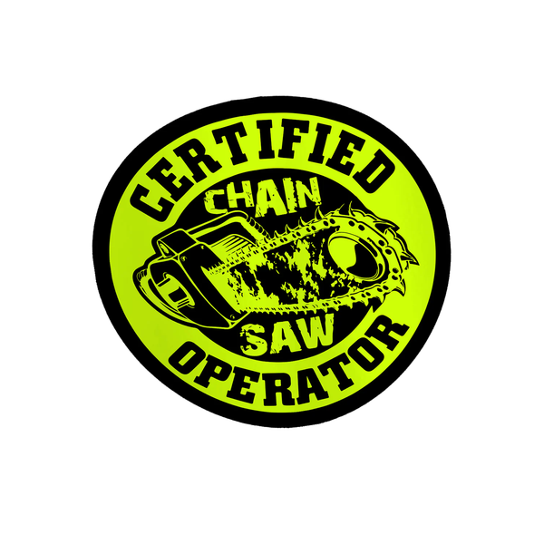 Certified Chainsaw Operator - Hard Hat Decal – Custom Safety USA