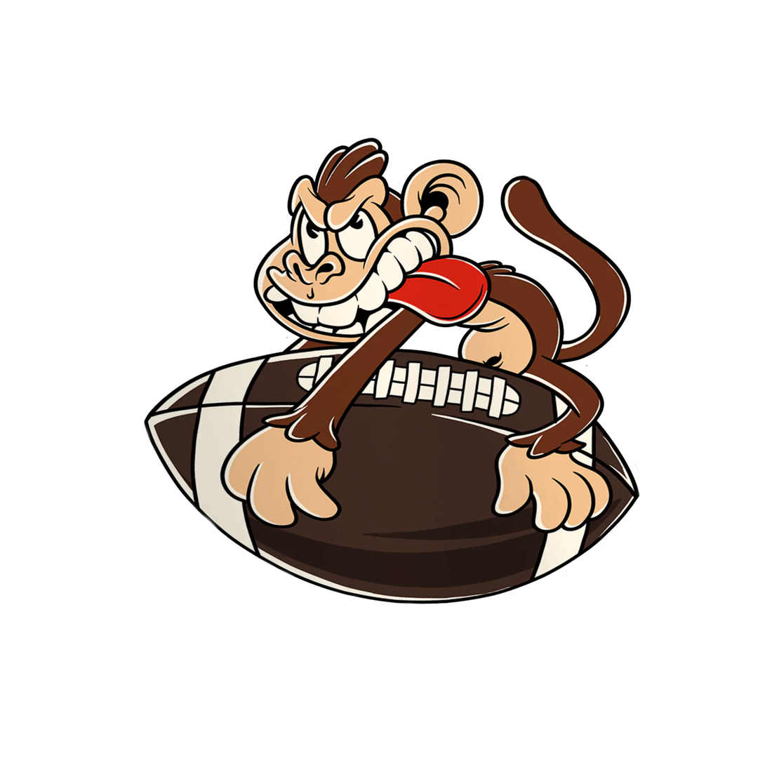 Monkey Football - Hard Hat Decal – Custom Safety USA